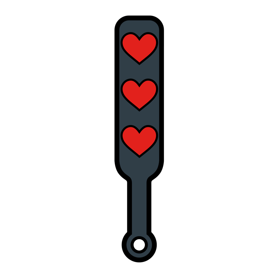 Etsy Pin Paddle Black Heart Wood Rocket Products
