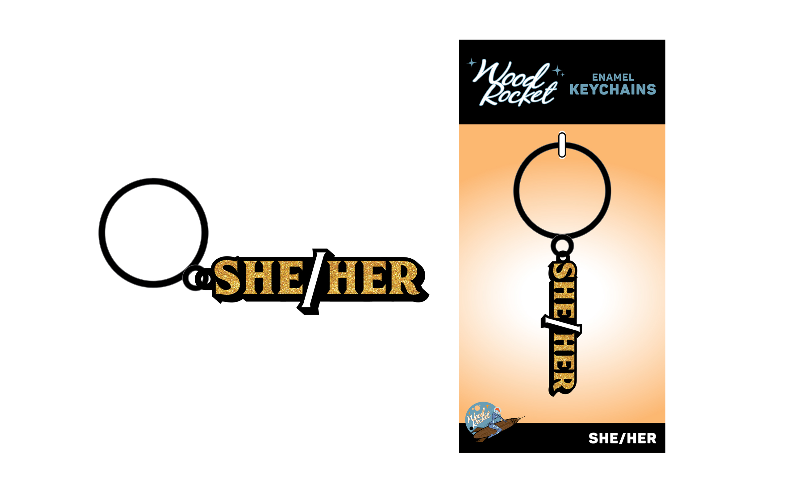 keychain she her – Wood Rocket Products